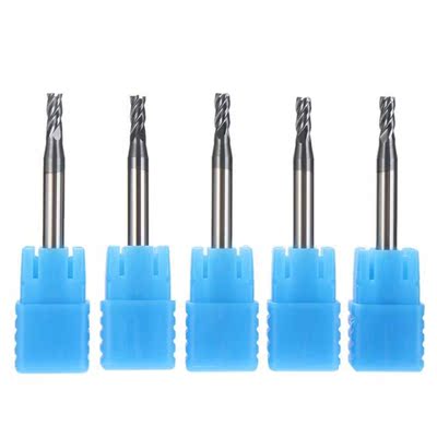 5pcs Tungsten Steel Milling Cutter Endmills 4 Flutes 3mm Cut