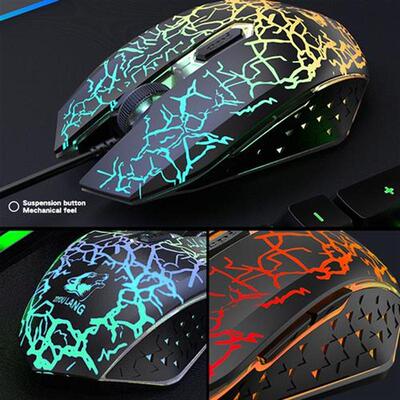 3pcs/Set Gaming keyboard Wired 2400DPI Adjustable Gaming Mou