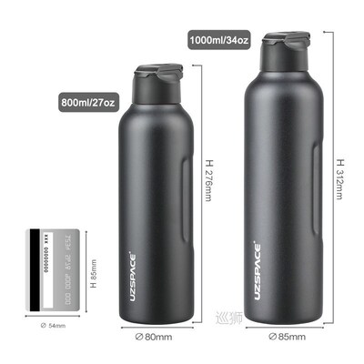 Stainless Steel Water Bottle With Straw Direct Drinking 2 Li