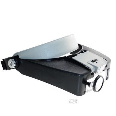 LED light 10X Helmet Style Magnifier Glass Headband Magnifyi