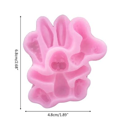3D Rabbit Easter Bunny Silicone Mould Fondant Cake Molds Cup