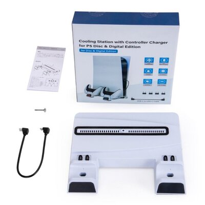 Host Cooling Fan Dual Controller Handle Charging Dock Statio
