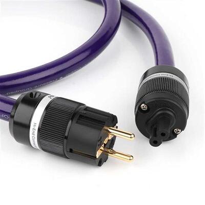 Preffair D516 AC Schuko power cable with Monosaudio pure cop