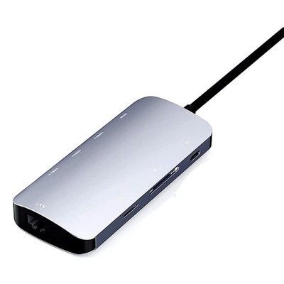 USB C Hub Ethernet Port USB C Adapter 1000M Rj45 8 In 1 Fast