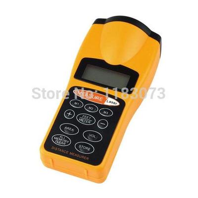 Handheld Ultrasonic Tape Measure Distance Meter Laser Pointe