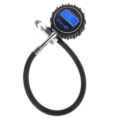 Digital Tire Pressure Gauge 200 PSI Interchangeable Air Chuc