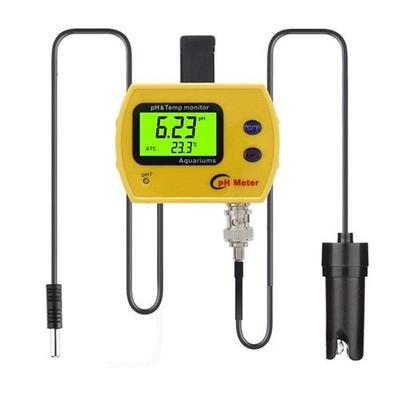 EU Plug PH Monitor, pH Thermometer Temperature Monitor with