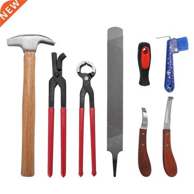 8PCS Horse Farrier Hoof Nipper Trim Shoeing File Rasp