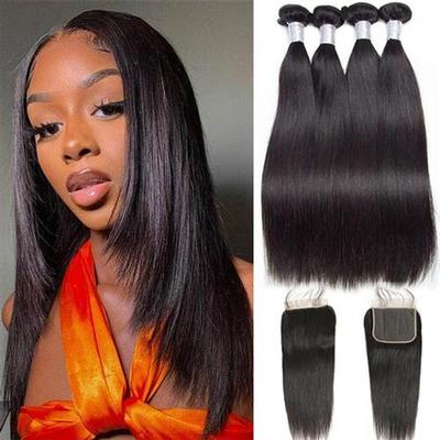 Long Straight Human Hair Bundles Malaysian Weaving with Cosu
