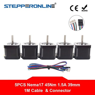 Free Ship !5PCS Nema 17 Stepper Motor 1.5A (17HS4401) Motor