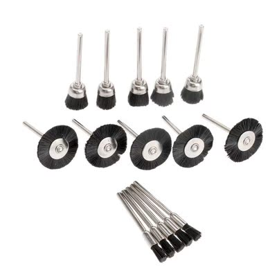 15Pcs Dremel Accessories Steel Wire Wheel Brushes Polishing
