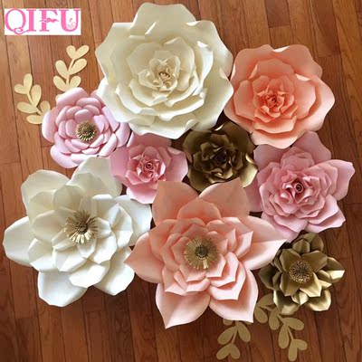 DIY Paper Flowers Wall Decorations Children Photo Background