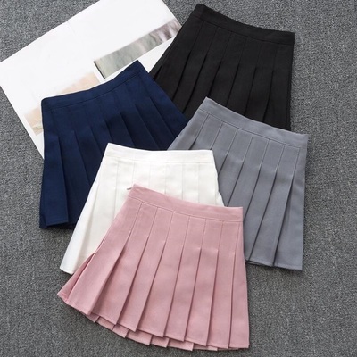 School Uniform Girls Skirts Performance Pleated Skirt Solid