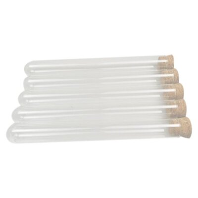 50Pcs 20X150Mm 30Ml Plastic Test Tube With Cork ,Clear Weddi