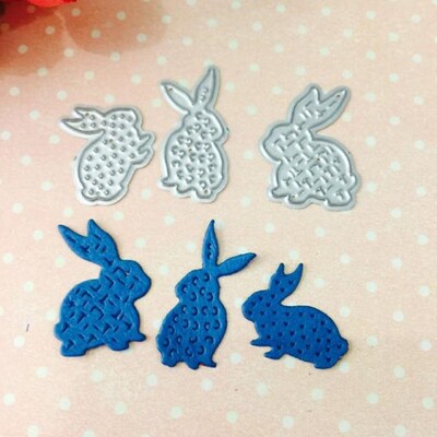 Rabbits Metal Cutting Dies Stencil DIY Scrapbooking Album St