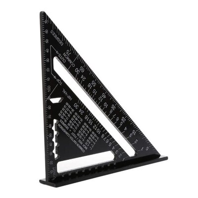 7 Inch Metric Aluminum Alloy Triangle Angle Square Ruler 适