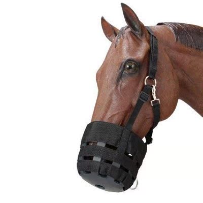 Nylon Horse Glazing Muzzle With Adjustable Horse Halter