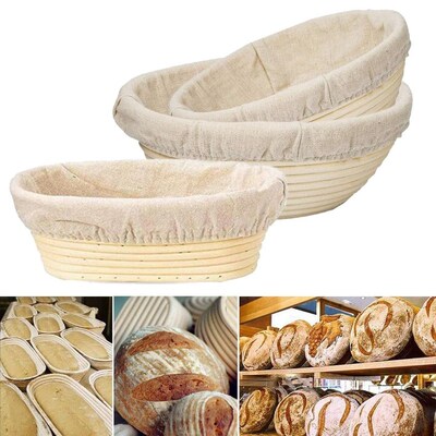 Banneton Bread Proofing Basket Set Sourdough Natural Rattan