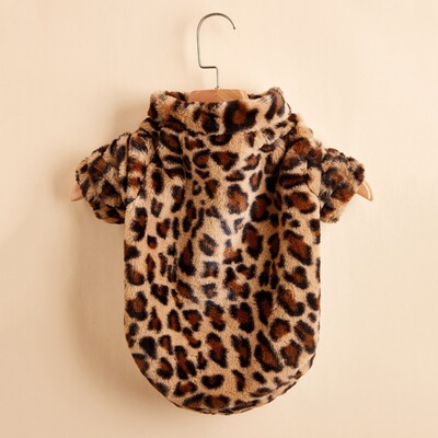 Dog Clothes for Dogs Pet Sweater Winter Leopard Print