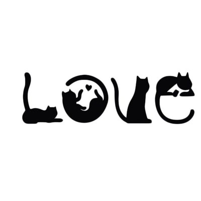 Cats Spell LOVE Cute Pet Car Stickers