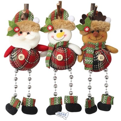 1 pc Christmas Santa Claus Snowman Deer with Beading Pendant