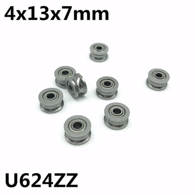10pcs U624ZZ 4x13x7 mm U groove deep groove ball bearing bea