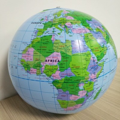 30cm Inflatable Globe World Earth Ocean Map Ball Educational