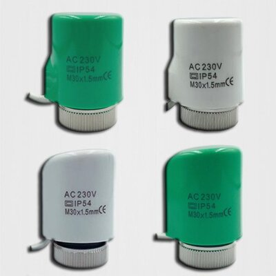 230V NO NC electric thermal actuator valve head for thermost