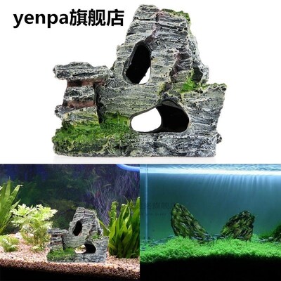 Mountain view aquarium rock grotte arbre pont aquarium ornem