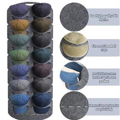 Felt 14Grid Door Back Wall Baseball Hat Storage Wall