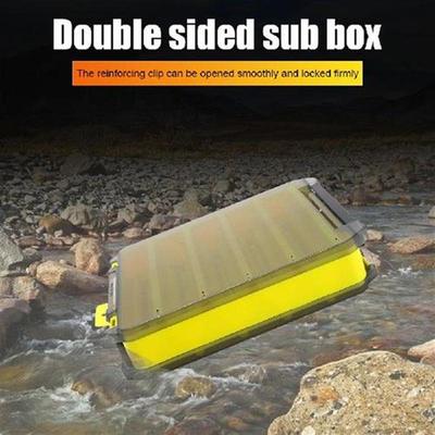 Fishing Lure Organizer Double Sided Wood Shrimp Storage Box