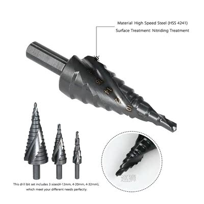 Brocas  Cobalt Step Stepped Drill Bit Set Nitrogen High Spee