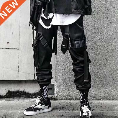 Joggers Cargo Pants for Men Casual Hip Hop Hit Color Pocket