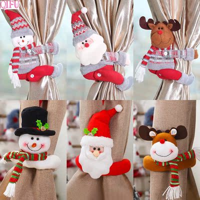 Christmas Curtain Buckle Ornaments Christmas Decorations For