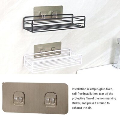 Recableght Bathroom Hooks Self-Adhesive Wall Coat Rack Plast