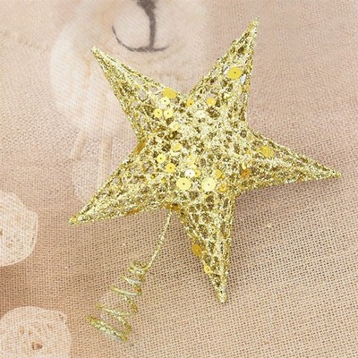 Christmas Tree Topper Glitter Star Home Decor Merry Christma
