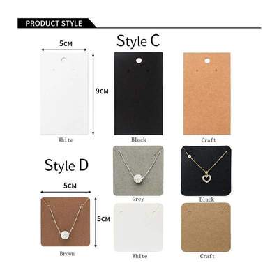 50pcs Earrings Necklaces Display Cards for Jewelry Box Packa