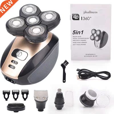 5 In 1 4D Men's Rechargeable Bald Head Electric Shav