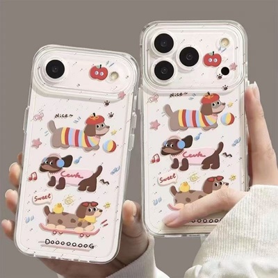 火翔三排小狗适用于opporeno15手机壳14pro13/12/10pro+9/8/7A5新款findx9x8Ultrax7findx6pro女reno2Z天使眼