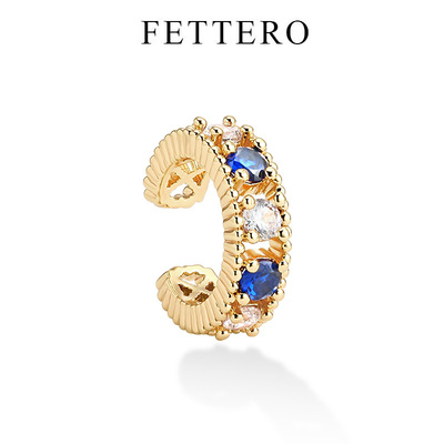 直播专享  fettero【单只蓝白钻镂空耳夹】高定设计耳骨夹