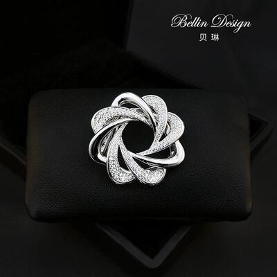 奢华两用丝巾扣环胸针高档百搭配饰女衣角打结扣下摆固定3592