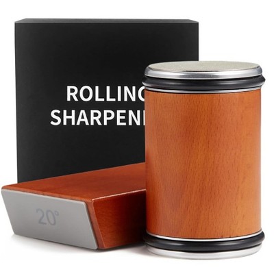 Rolling Knife Sharpener滚轮磨刀器石滚动轴钨钢两角度圆柱套装