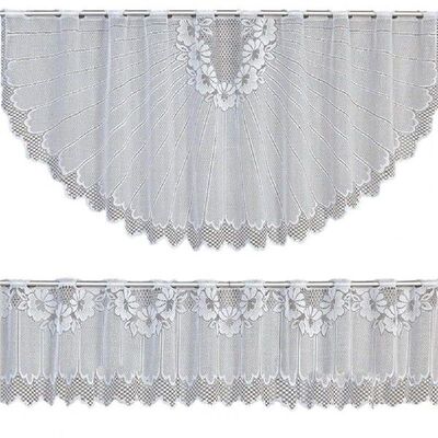 Curtain 2PcsSet Lace Curtain Translucent Lace Design
