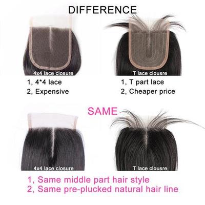 Natural color hair bundles with closure straight 200g/set Br