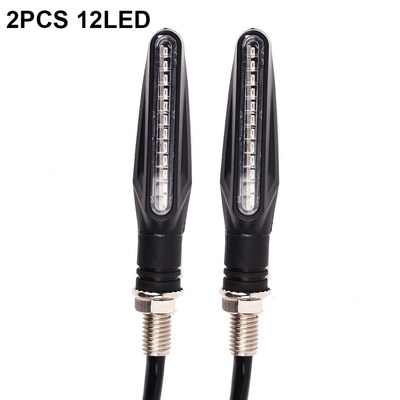 4PCS Motorcycle 12 LED Turn Signals Blinker Tail Flowing Lig
