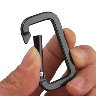 5cm Multi-Function Safety Buckle Camping Carabiner Black Cli