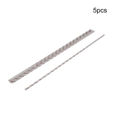 1-5pcs 200mm Length Silver Twist Drill 2.5-10mm Diameter HSS