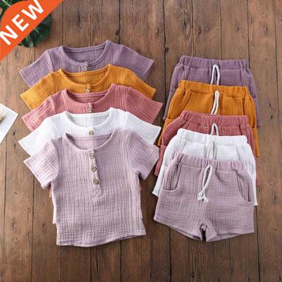 Toddler Kids Baby Boys Summer Casual Clothes Sets Solid Shor