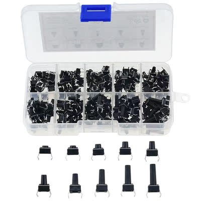 10 Models 200pcs 6*6 Tact Switch Tactile Push Button Switch