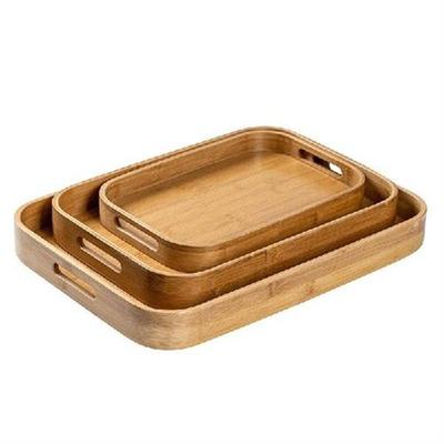Bamboo Wooden Rectangular Tea Tray Solid Wood Tray trays